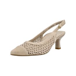 Slingpumps Paul Green "Paul Green Pumps Leder", Damen, Gr. 40,5, beige, Leder, Schuhe Slingpumps