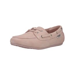 Bootsschuh Dockers by Gerli "Dockers by Gerli Halbschuhe Veloursleder", Damen, Gr. 40, rosa, Veloursleder, Schuhe Bootsschuh