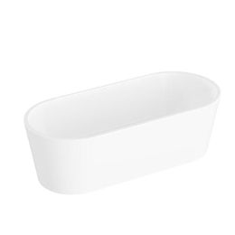 Vitra Geo Badewanne 65382006000 180 x 80 x 56,5 cm, Inhalt 300 l, freistehend, oval, Mittelablauf