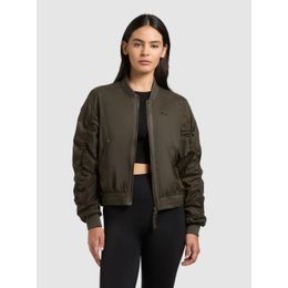 Blouson Khujo "TUVAY", Damen, Gr. M, olive, Web, 100% Nylon, unifarben, regular fit h&uuml;ftlang, eingesetzt Rippb&uuml;ndchen, Jacken Blouson