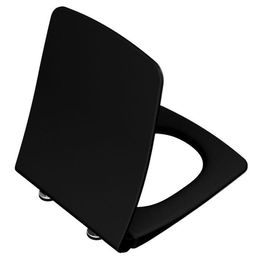 Vitra Metropole Slim WC-Sitz 122-483R009 mit Absenkautomatik und Schnellverschluss, abnehmbar, schwarz matt