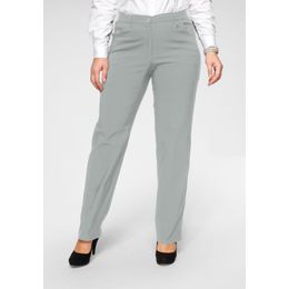 KjBRAND Damen Stretch-Hose "Babsie Bengaline: Bequemer Oberschenkel", silber, Basic, Gr. 48, unifarben, Web, Obermaterial: 80% Viskose, 17% Polyamid,