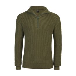 Kapuzenpullover Brandit "Pullover Troyer", Gr. XXL, gr&uuml;n (oliv), Obermaterial: 100% Polyacryl PAN., Pullover Kapuzenpullover