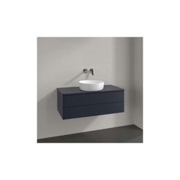 Villeroy & Boch Villeroy und Boch Antao Waschtisch-Unterschrank L20010HG mit Beleuchtung, 2 Ausz&uuml;ge, 1000 x 360 x 500 mm, Front ohne Struktur, Midnight Blue Matt Lacquer / Midnight Blue Matt Lacquer