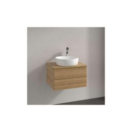 Villeroy & Boch Villeroy und Boch Antao Waschtisch-Unterschrank L18151HN mit Beleuchtung, 2 Ausz&uuml;ge, 600 x 360 x 500 mm, Front mit Struktur, Honey Oak / Honey Oak