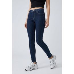 Skinny-fit-Jeans Only "ONLRAY REG WAIST SKINNY BOX DNM", Damen, Gr. XS, L&auml;nge 32, dunkelblau denim, Denim/Jeans, Obermaterial: 53% Viskose, 29% Baumwolle, 17% Polyester, 1% Elasthan, unifarben, skinny fit kn&ouml;chellang, Jeans