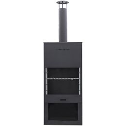 Grillkamin WESTMANN "LG610", schwarz, B:41cm T:70cm, Grills, BxTxH: 41x70x229 cm