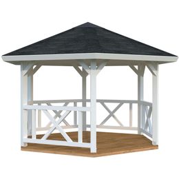 Holzpavillon Palmako "Betty", wei&szlig;, B/H/T: 423cm x 313cm x 423cm, Pavillons, BxTxH: 423x423x313 cm
