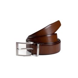Tom Tailor Herren Lederg&uuml;rtel "TTBILL", braun, Gr. 85, unifarben, Materialmix, G&uuml;rtel, 3.5 cm breiter Herreng&uuml;rtel, Freizeit- und Anzugsg&uuml;rtel, bis