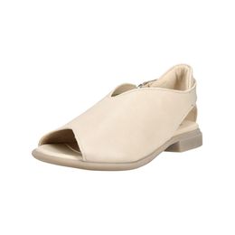 Think! Riemchensandale THINK "Think Sandalen Leder", Damen, Gr. 37, beige, Leder, Schuhe Riemchensandale