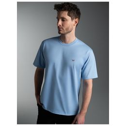 T-Shirt TRIGEMA "TRIGEMA Classic Tee", Herren, Gr. S, horizont, Single Jersey, 100% Baumwolle, Basic, lang, Rundhals, Shirts T-Shirt