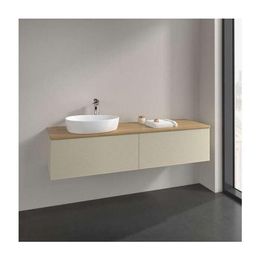 Villeroy & Boch Villeroy und Boch Antao Waschtisch-Unterschrank K37111HJ 160x36x50cm, Waschbeckenplattenfarbe honey oak, silk grey matt lacquer