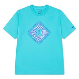 T-Shirt Hurley, M&auml;dchen, Gr. 134/140, barracuda, Obermaterial: 60% Baumwolle, 40% Polyester, normal, Rundhals, Shirts T-Shirt, f&uuml;r Kinder, Kurzarmdesign, sportlicher Stil, mit Rundhalsausschnitt