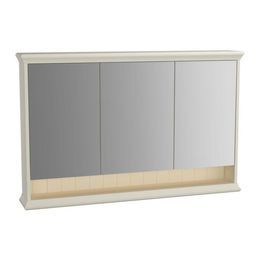 Vitra Valarte LED-Spiegelschrank 62239 118x17x76cm, 3 Spiegelt&uuml;ren, Korpus elfenbein matt