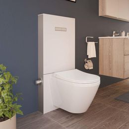 Vitra Vitrus Stand-Sp&uuml;lkasten 770-5770-01 Glasfront wei&szlig;, 3/6 l, f&uuml;r Wand-WC mit Bidetfunktion, mit Armatur