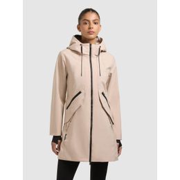 Sommerjacke Khujo "EIZA", Damen, Gr. M, soft beige, 100% Polyester, leicht gl&auml;nzend, regular fit, eingesetzt angesetztes B&uuml;ndchen mit Daumenl&ouml;chern, Jacken