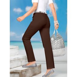Classic Basics Damen Bequeme Jeans, braun, Gr. 275, unifarben, 97% Baumwolle, 3% Elasthan, Jeans