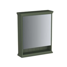 Vitra Valarte LED-Spiegelschrank 65830 63x17x76, links, beleuchtete offene Ablage, Korpus Vintage gr&uuml;n, lackiert