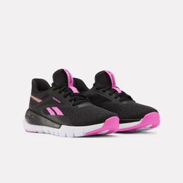 Trainingsschuh Reebok "Reebok FLEX TRAINER", Damen, Gr. 40,5, pink (schwarz, virtual pink, ftwr wei&szlig;), Synthetik, Textil, Schuhe