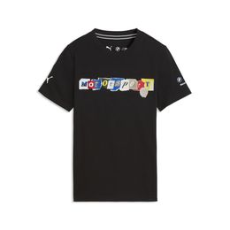 T-Shirt Puma "BMW M MOTORSPORT Sportswear T-Shirt Jugendliche", Jungen, Gr. 176, schwarz, Obermaterial: 100% Baumwolle. Rippe: 71% Baumwolle, 29% Polyester, bedruckt, regular fit, Rundhals, Shirts T-Shirt