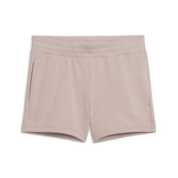 Puma Damen Sporthose "Essentials Cat Logo 4&rsquo;&rsquo; Shorts Damen"rose latte beige, Gr. S, unifarben, Obermaterial: 68% Baumwolle, 32% Polyester. Tasche &ndash;