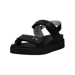 Plateausandaletten Nero Giardini "Nero Giardini Sandalen Leder", Damen, Gr. 37, schwarz, Leder, Schuhe