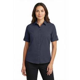 Killtec Damen Funktionsbluse "KOS 85 WMN WVN SHRT"nachtblau, Gr. 42, Jersey, Obermaterial: 100% Polyester, Blusen, sportliche Passform, Langarm zum
