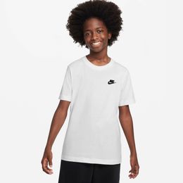 Nike Sportswear Kinder T-Shirt "K NSW TEE EMB FUTURA LBR"wei&szlig;, Gr. XL, Jersey, Obermaterial: 100% Baumwolle, Shirts, F&uuml;r Kinder und Jugendliche
