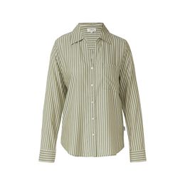 s.Oliver Damen Langarmbluse, gr&uuml;n, Gr. 34, gestreift, Web, Obermaterial: 100% Viskose, Blusen, im Streifen-Design und aus Viskose