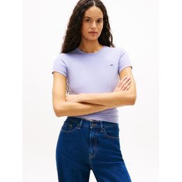 Tommy Jeans Damen T-Shirt "TJW 2PACK C-NECK TEE", wei&szlig;, Gr. XL, unifarben, Single Jersey, Obermaterial: 100% Baumwolle, Shirts, mit Logo-Stickerei