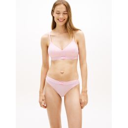 Bralette-BH "BRALETTE LIFT", Damen, Gr. L (40), N-Gr, classic pink heather, Jersey, Obermaterial: 90% Baumwolle, 10% Elasthan, Tommy Hilfiger Underwear, Basic, k&ouml;rpernah, BHs, mit kontrastfarbenen Details, mit Logoschriftzug