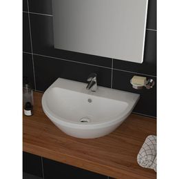 Vitra Integra Handwaschbecken 7065L003-0001 45x36cm, wei&szlig;, mit &Uuml;berlauf/Hahnloch mittig