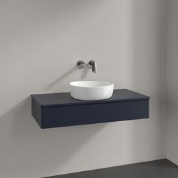 Villeroy & Boch Villeroy und Boch Antao Waschtisch-Unterschrank K09010HG 100x19x50cm, Waschbeckenplattenfarbe Lack, midnight blue matt lacquer