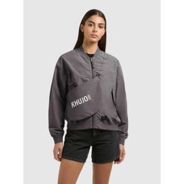 Blouson Khujo "FACEE", Damen, Gr. L, slate grau, Web, 100% Nylon, unifarben, regular fit, eingesetzt Rippb&uuml;ndchen, Jacken Blouson