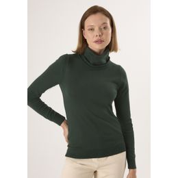 Rollkragenpullover FELIX HARDY "Rollkragenpullover", Damen, Gr. L, gr&uuml;n, 100% Baumwolle, Pullover Rollkragenpullover