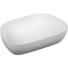 Vitra Options Aufsatzschale 5993B401-0016 62,5x42,5cm, TV, ohne &Uuml;berlauf/Hahnloch, Edelwei&szlig; VC