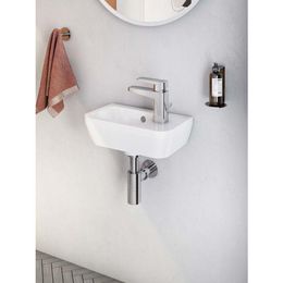 Vitra Integra Handwaschbecken 7091L003-0029 37x22cm, wei&szlig;, Becken links, Hahnlochbank rechts, &Uuml;berlauf, 1 Hahnloch