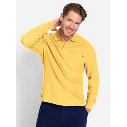 Catamaran Herren Poloshirt "Langarm-Poloshirt", gelb, Gr. 52, unifarben, 60% Baumwolle, 40% Polyester, Shirts