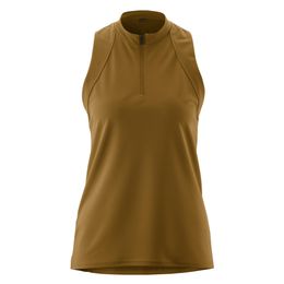 Tanktop Gonso "Adventure Top Sleeveless W", Damen, Gr. 34, hellbraun, 100% Polyester, Rundhals, Tops Tanktop