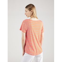 Mbym T-Shirt 'Lucianna' Damen Gr&ouml;&szlig;e L dunkelorange / wei&szlig;