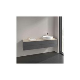 Villeroy & Boch Villeroy und Boch Antao Waschtisch-Unterschrank K27153GK 160x36x50cm, Hahnloch, Waschbeckenplattenfarbe botticino, anthracite matt lacquer