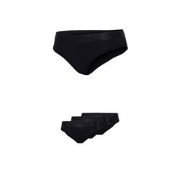 Brasilslip Fila, Damen, Gr. XL, schwarz, Single Jersey, Obermaterial: 95% Baumwolle, 5% Elasthan, k&ouml;rpernah, Unterhosen, Baumwollmix, elastisch, Logobund