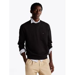 Tommy Hilfiger Herren Sweatshirt "ESSENTIAL FLEECE CREWNECK", schwarz, Gr. XL, unifarben, Sweatware, Obermaterial: 60% Baumwolle, 40% Polyester,