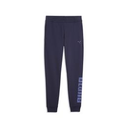 Trainingshose Puma "ESS LOGO LAB METALLIC SWEATPANTS TR CL", Herren, Gr. S, N-Gr, deep plum, Sweatware, Obermaterial: 68% Baumwolle, 32% Polyester, bedruckt, regular fit normal, Hosen Trainingshose, mit Eingrifftaschen, Regular Fit, sportlicher Stil