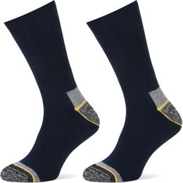 Arbeitssocken STAPP "Yellow Allround 2er Pack", Herren, Gr. 39, blau (marineblau), Obermaterial: 75% Baumwolle CO. 22% Polyester PES. 3% Elasthan EL., Socken