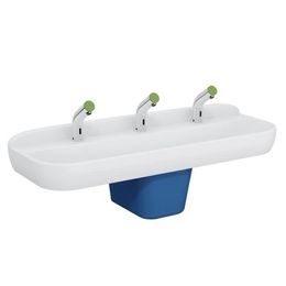 Vitra Sento Kids Waschtisch 7353B003-1741 125x40cm, 3 Hahnl&ouml;cher, wei&szlig; hochglanz, ohne &Uuml;berlauf