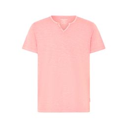 T-Shirt Blend "BHAshton split neck tee", Herren, Gr. S, peachskin, Single Jersey, Obermaterial: 100% Baumwolle, unifarben, regular fit h&uuml;ftbedeckend, V-Ausschnitt, Shirts T-Shirt, mit Deko-Knopfdetail am Ausschnitt