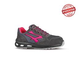 Sicherheitsschuh U-Power "Verok" Gr. 38, schwarz (schwarz, pink), 38, Obermaterial: 100% Rindsleder Leather cow., Schuhe