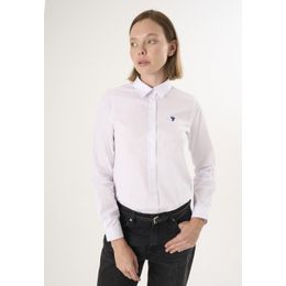 Langarmbluse FELIX HARDY "Langarm-Shirt", Damen, Gr. L, wei&szlig;, 97% Baumwolle, 3% Elasthan, Blusen