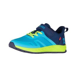 Outdoorschuh Trollkids "KIDS ALESUND SNEAKER", Kinder, Gr. 28, blau (pool blau, schwarz indigo, spring leaf), Synthetik, Textil, mehrfarbig, Schuhe Outdoorschuh, Auch f&uuml;r Hallensport geeignet